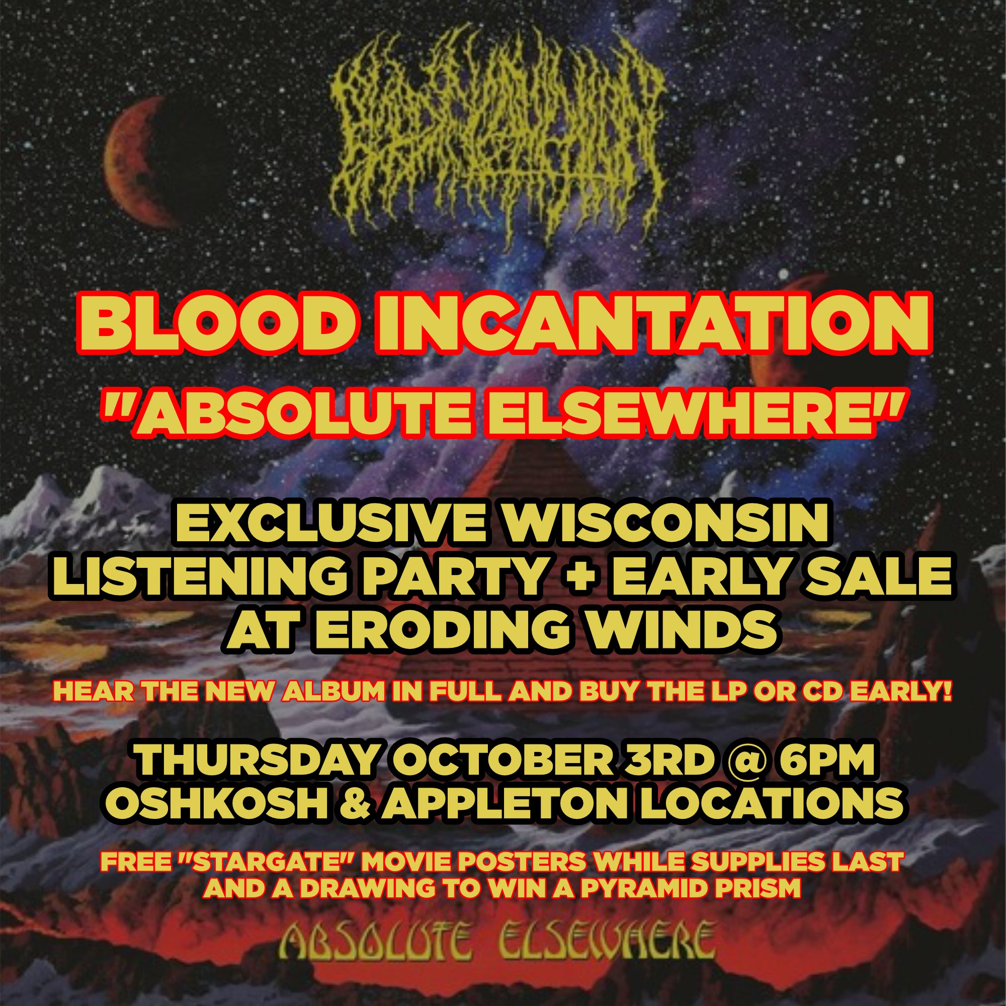 Blood Incantation "Absolute Elsewhere" listening event + early sale ...