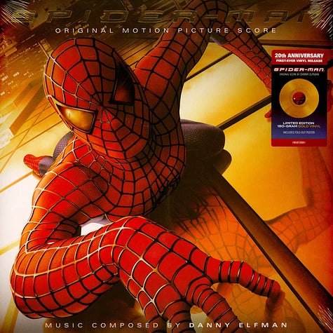 Spiderman (Danny Elfman) - Original Score LP (Gold Vinyl) – Eroding Winds